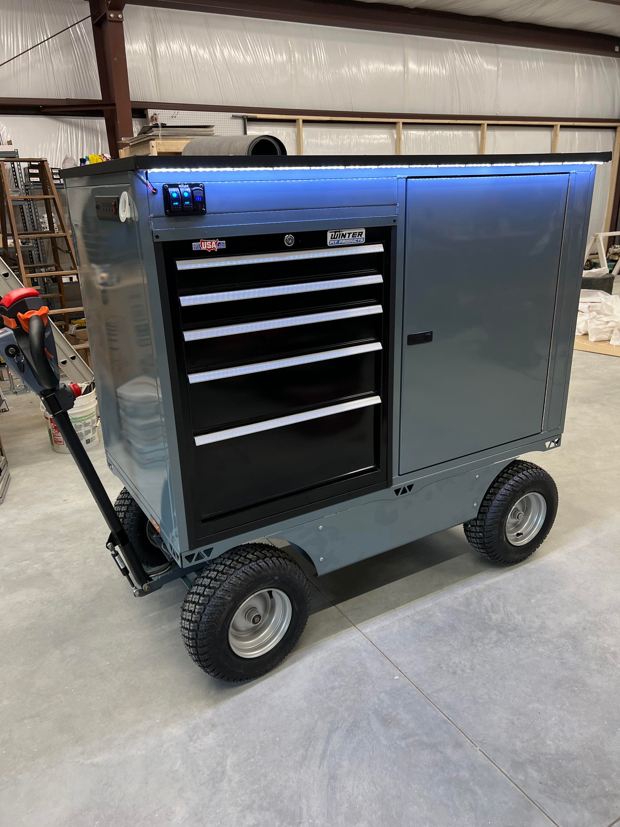 Electrically Powered Pit Box – Winter Pit Products LLC